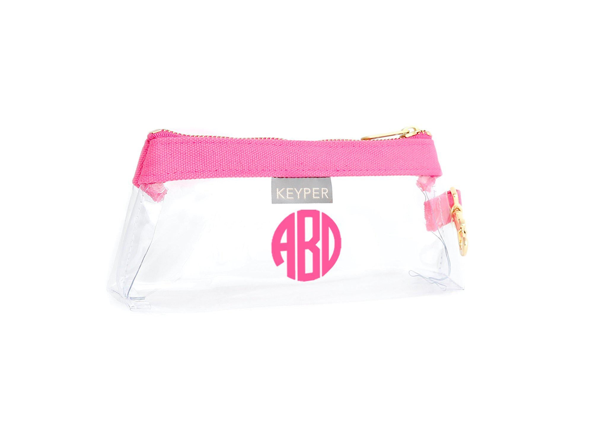 Pink Classic Canvas CLEAR Bag with monogram